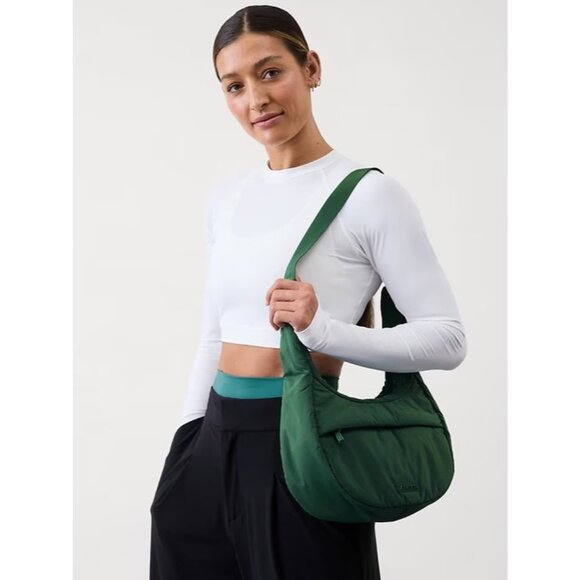 Athleta | Bags | Athleta All About Small Crossbody Hobo Bag Trillium ...